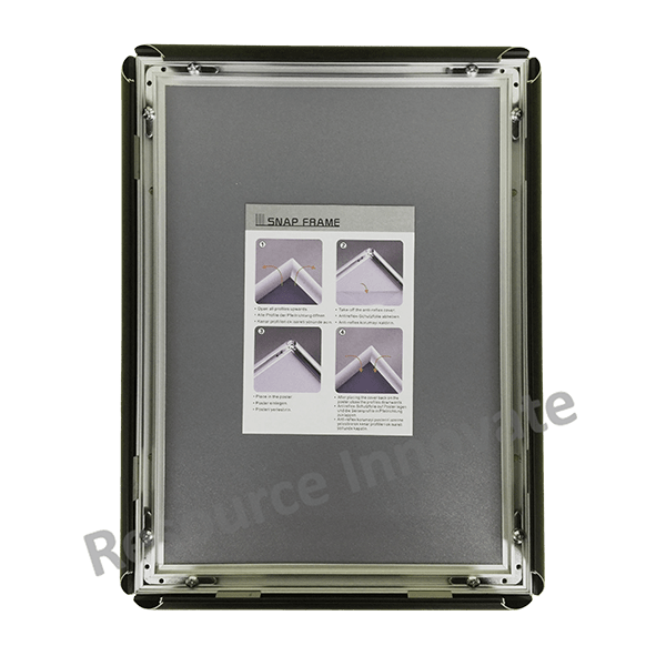 BLACK RIGHT ANGLED CORNER QUICK CHANGE SNAP FRAME | RESOURCE INNOVATE ...