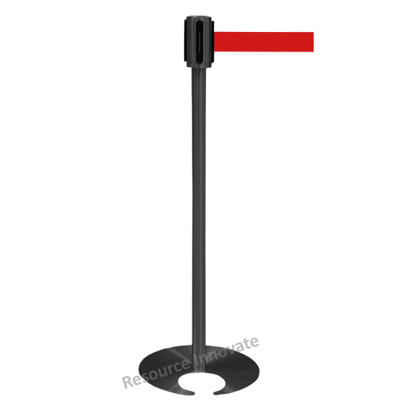 STACKABLE RETRACTABLE BELT BLACK QUEUE POLE | RESOURCE INNOVATE PTE LTD