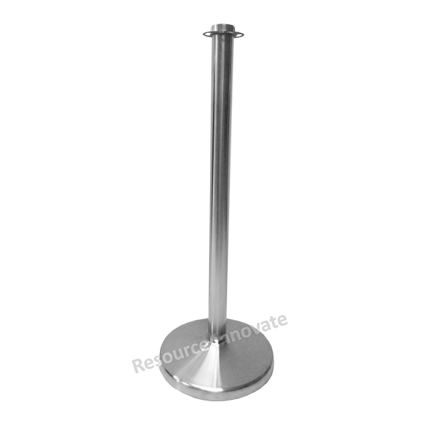 FLAT TOP STAINLESS STEEL QUEUE POLE | RESOURCE INNOVATE PTE LTD