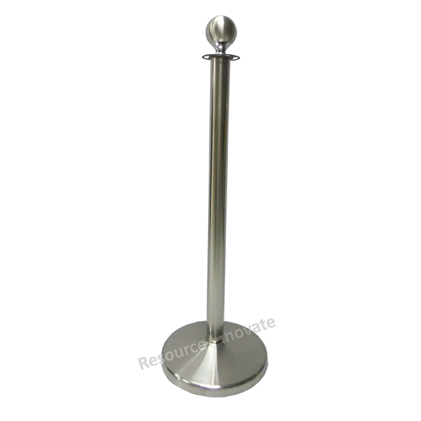 BALL TOP STAINLESS STEEL QUEUE POLE | RESOURCE INNOVATE PTE LTD